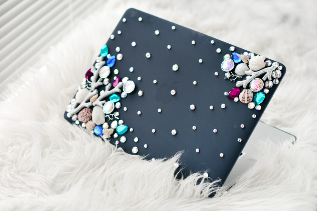 DIY Crystal Mermaid Laptop Case - Quiet Lion Creations
